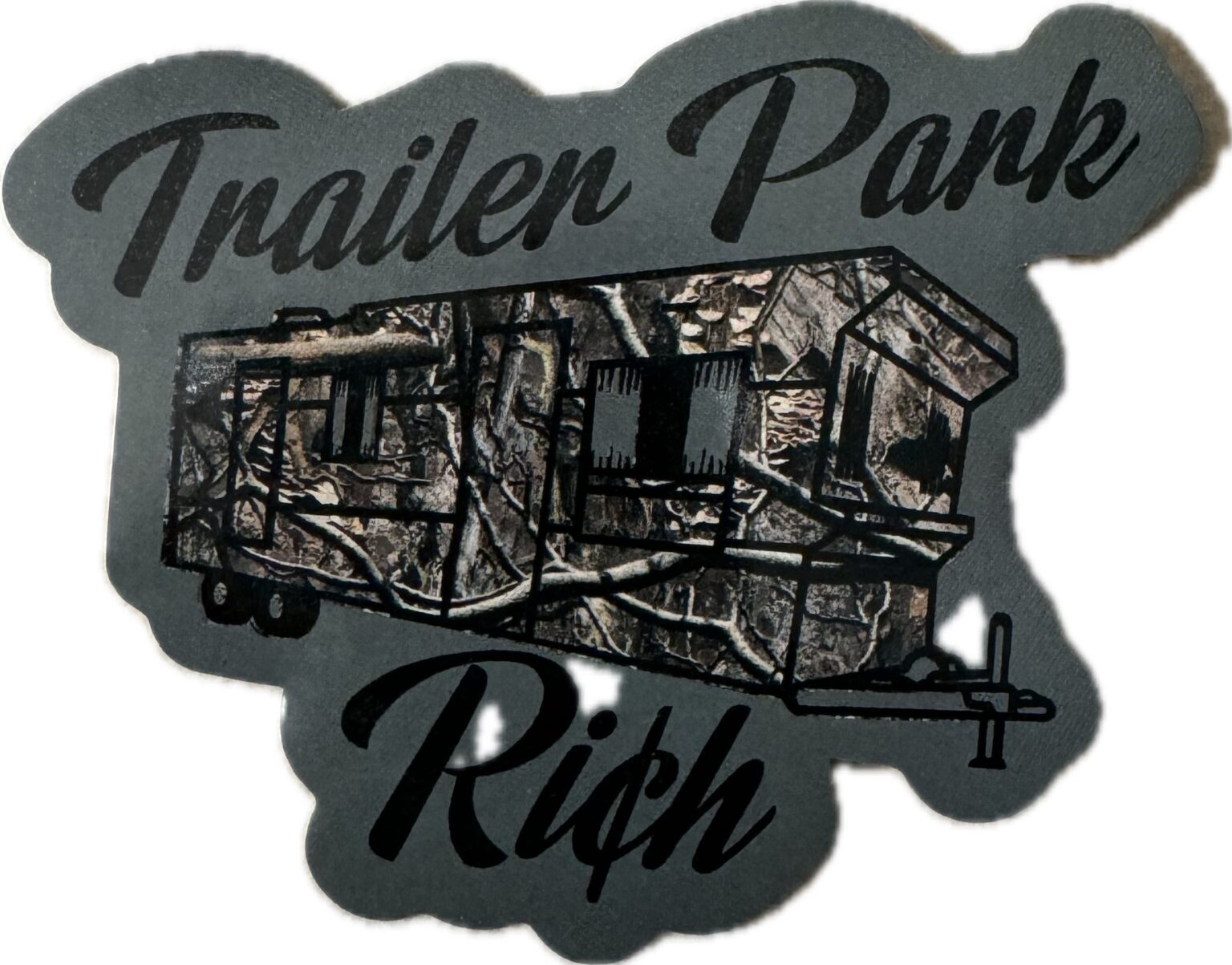 Trailer Park Rich Camo Logo Sticker - Trailer Park Rich