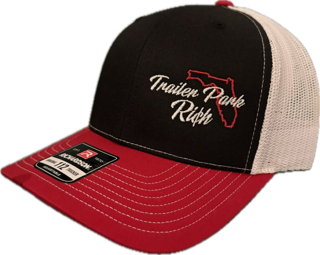 Black & Red Tricolor Florida Snapback - Trailer Park Rich